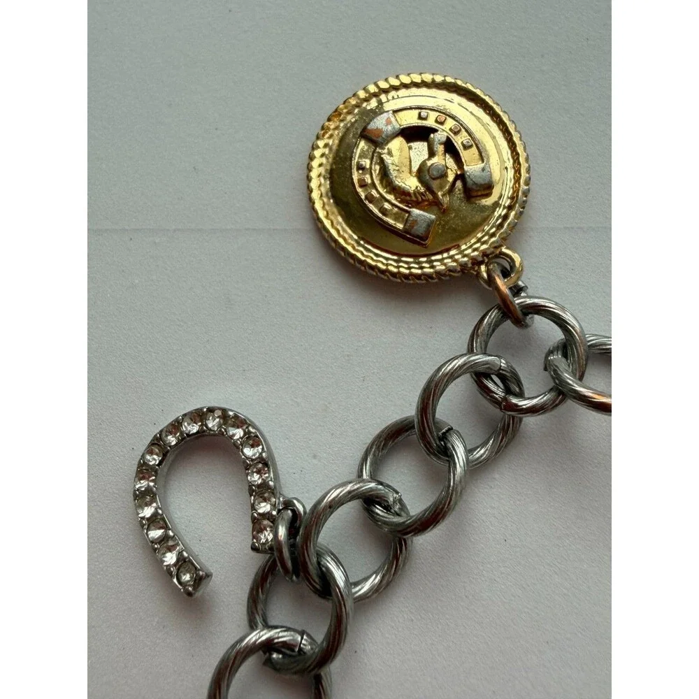 Talbots | Jewelry | Talbots Vintage Two Tone Equestrian Charm Bracelet ...